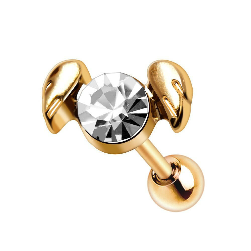 Gold Plated Angel Wings Cartilage Earring - Walmart.com