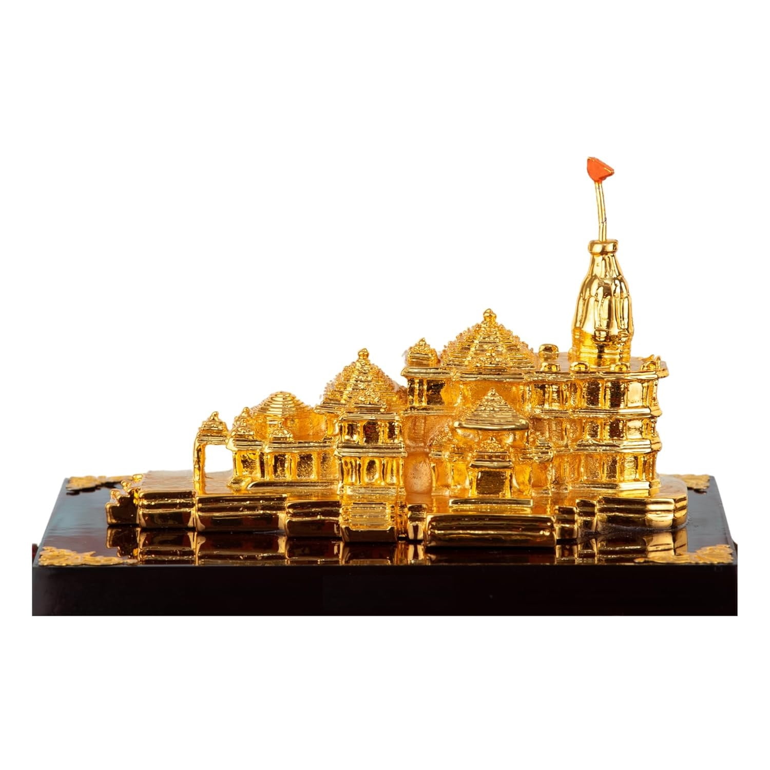 Gold Plated Ayodhya Ram Mandir 3D Model with Base for Home Decoration ...