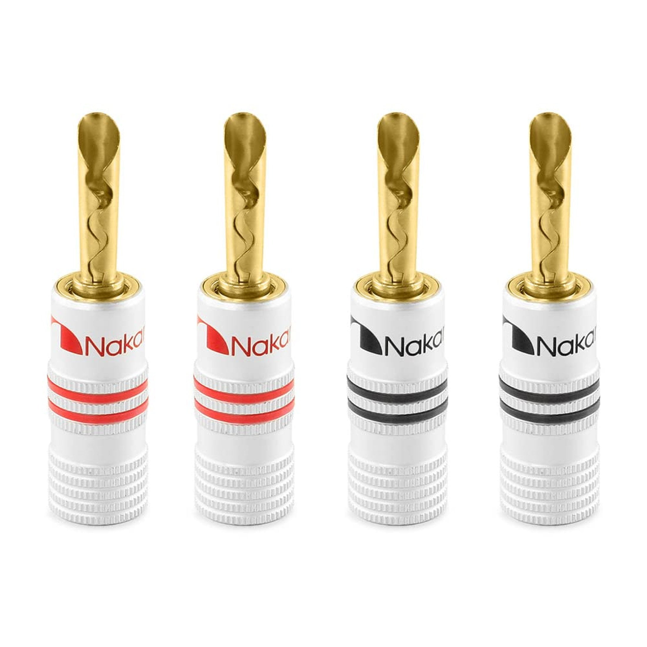 Gold Plated BFA Banana Plug Connectors for Hi-Fi Audio Systems 4 Pcs ...