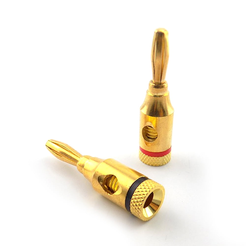 Gold-Plated Banana Plug, 10Pcs 24k Gold-Plated 4mm Banana Plug Musical ...