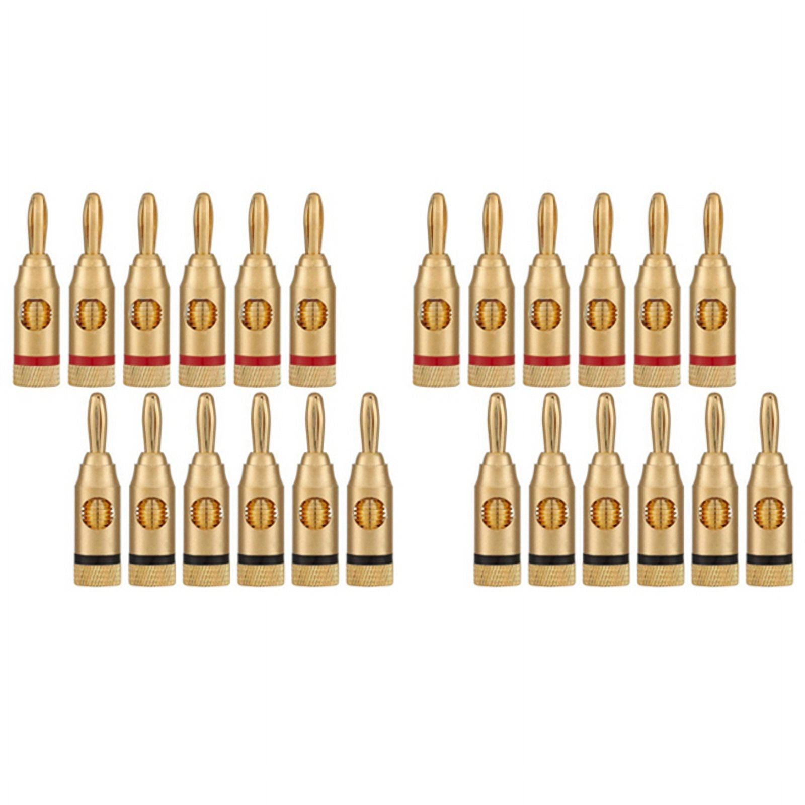 Gold-Plated Banana Plug or Connector (Open Screw Type) (12 Pairs (24 ...