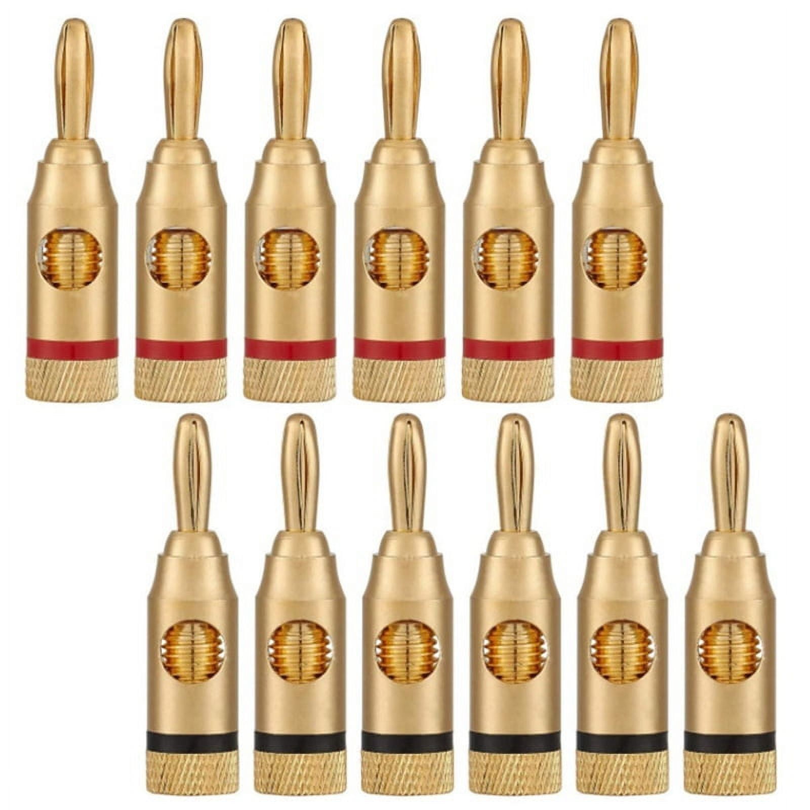 Gold-Plated Banana Plug or Connector (Open Screw Type) (6 Pairs (12 ...
