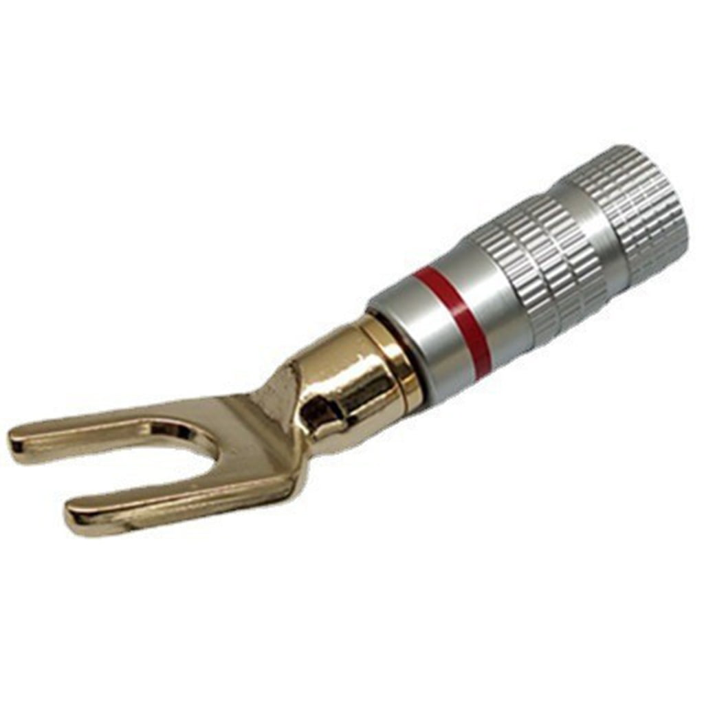 Gold Plated Banana Plugs Y Fork Speaker Connector Cable Wire Connector ...