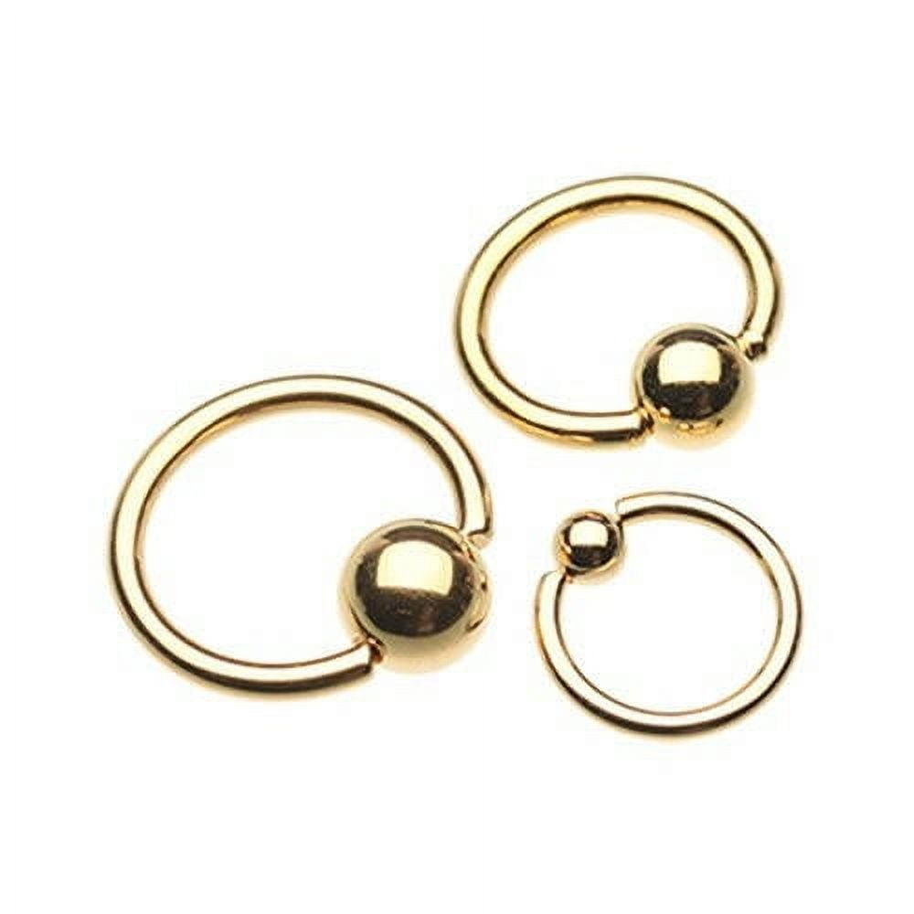 Gold Plated Basic Captive Bead Ring - Walmart.com
