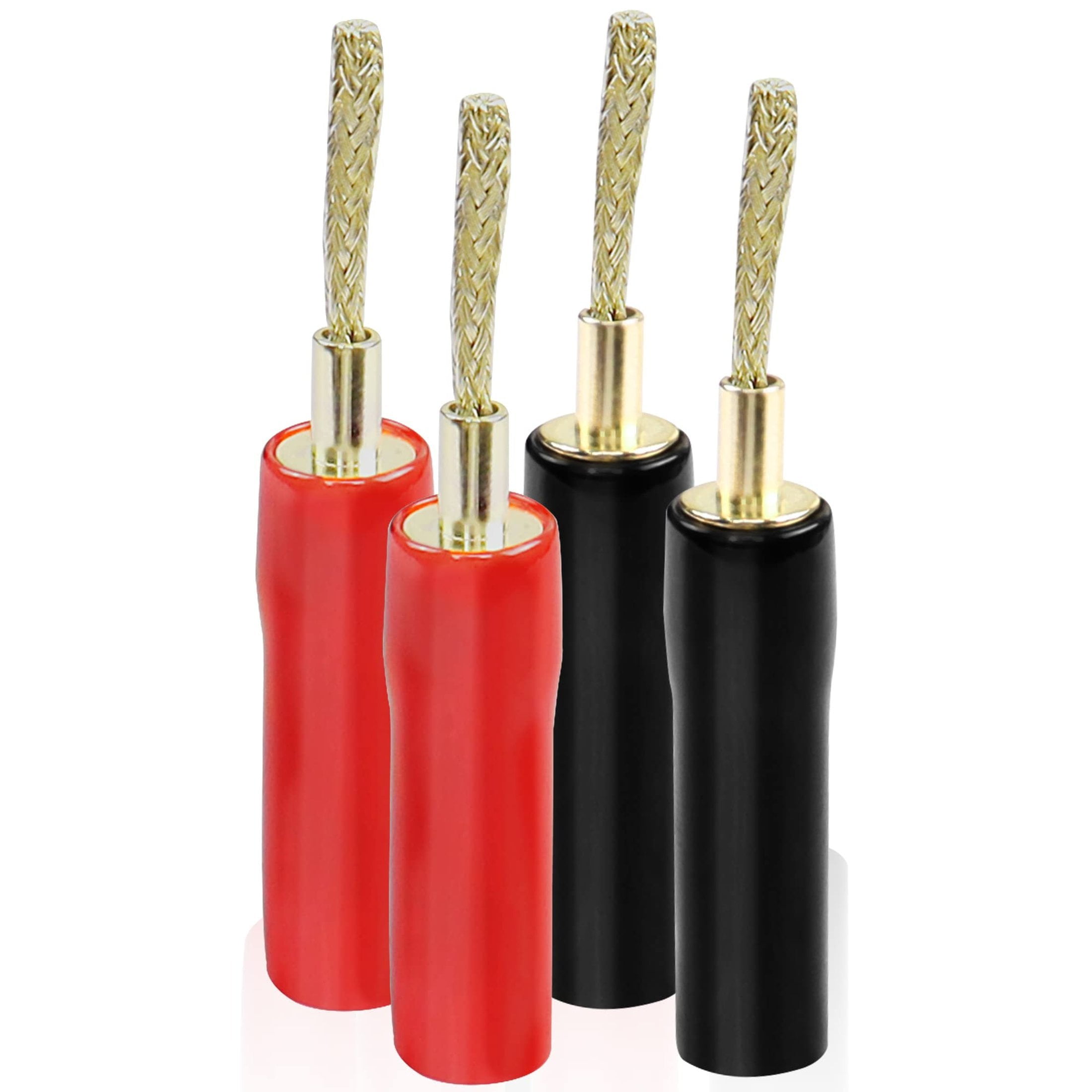 Gold-Plated Braided Flex Pin Banana Plug Connectors for Audio Systems ...