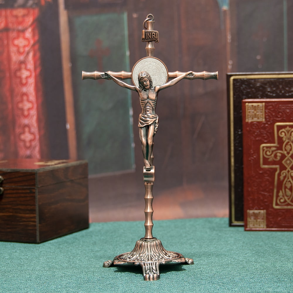 Gold Plated Catholic INRI Alloy Jesus Statue Multi Color Metal Crafts ...