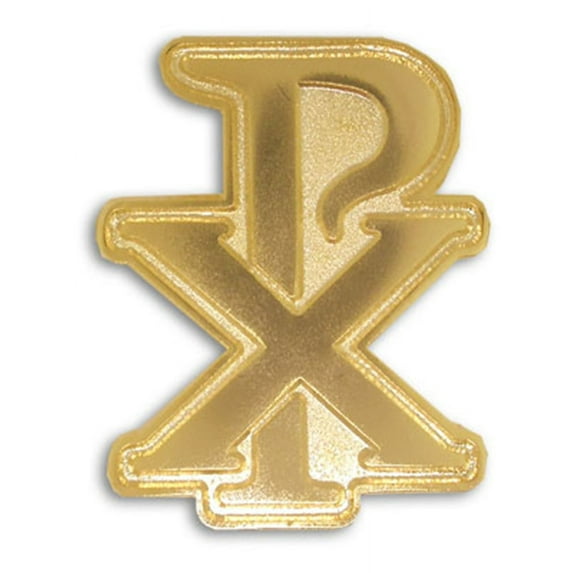 Gold Plated Christian Cross Chi-ro Religious Lapel Pin - Pack of 10 ...