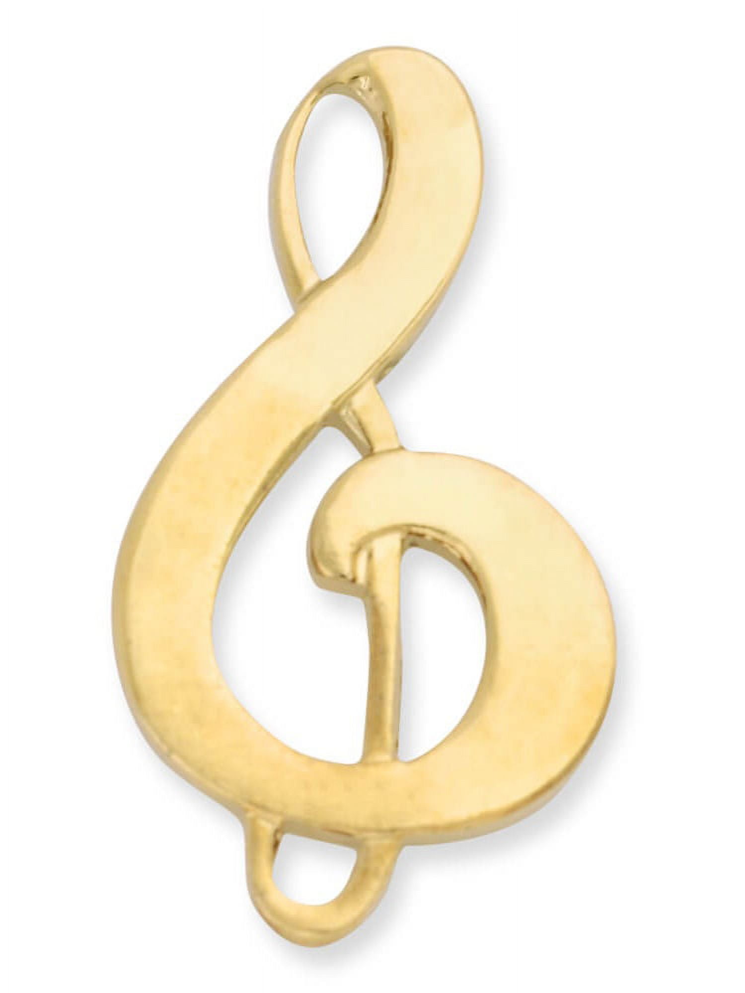 Gold Plated Clef Musical Note Lapel Pin - Walmart.com