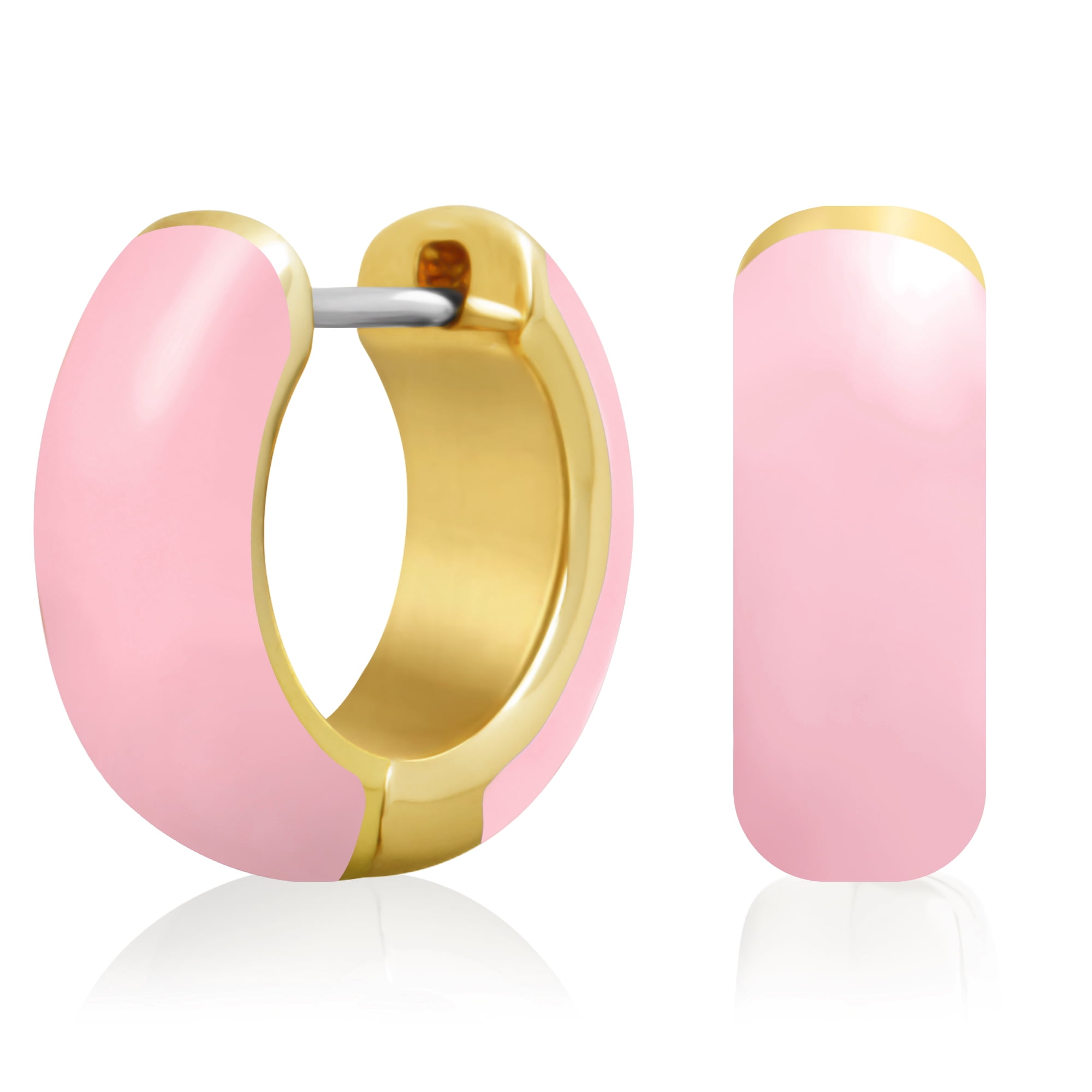 Gold Plated Colored Enamel Original But Chunkier - Pink ( Light ...