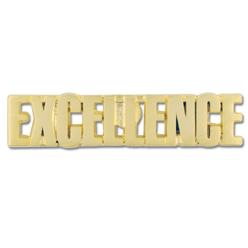 Gold Plated Excellence Cut Out Motivation Lapel Pin - Walmart.com