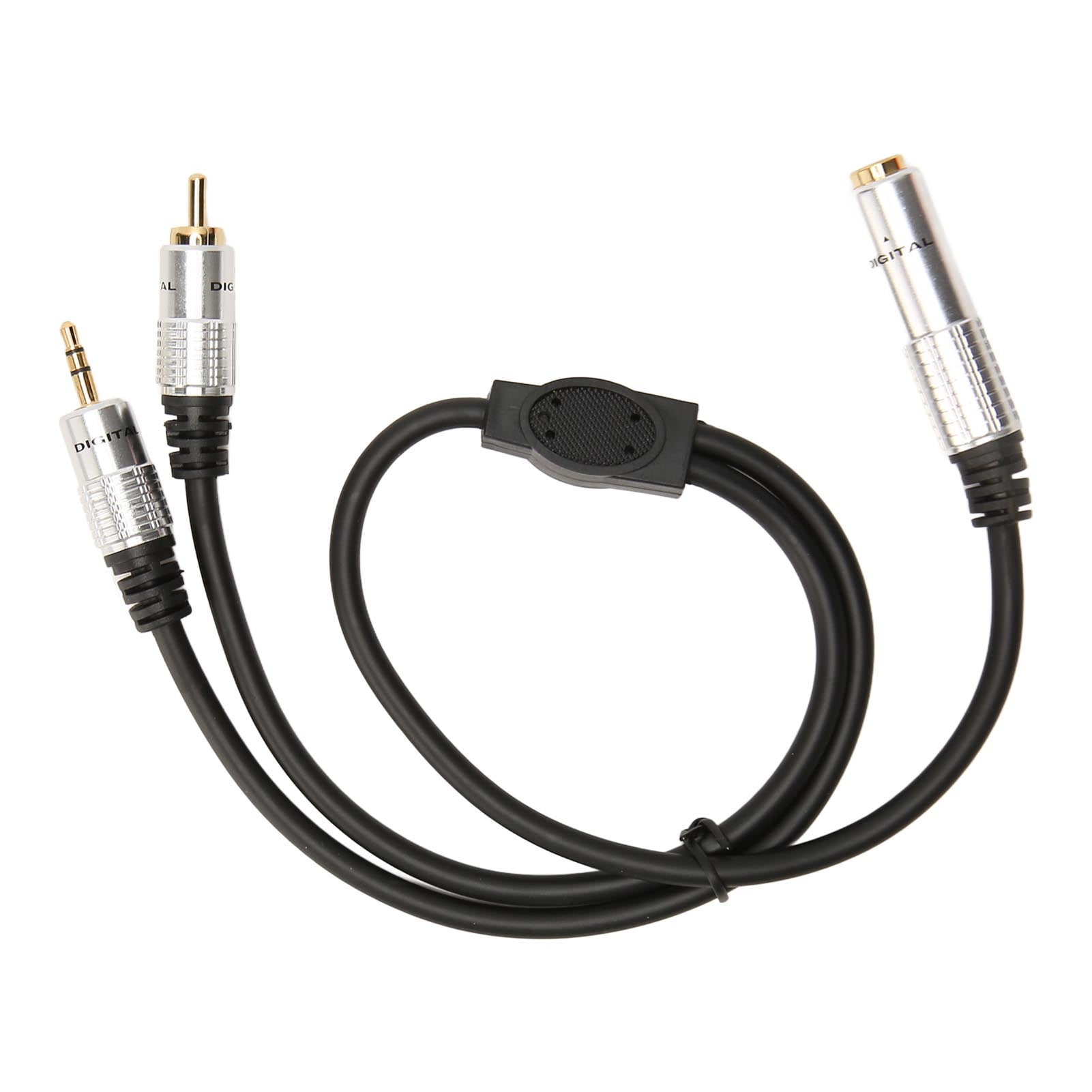 Gold-Plated Female to Male RCA Splitter Cable, 1.6ft/0.5m, For Sound ...
