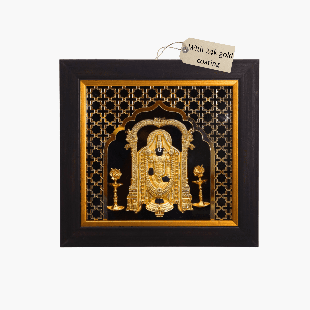 Gold Plated Lord Balaji Frame for Home Decor and Gifting - Walmart.com