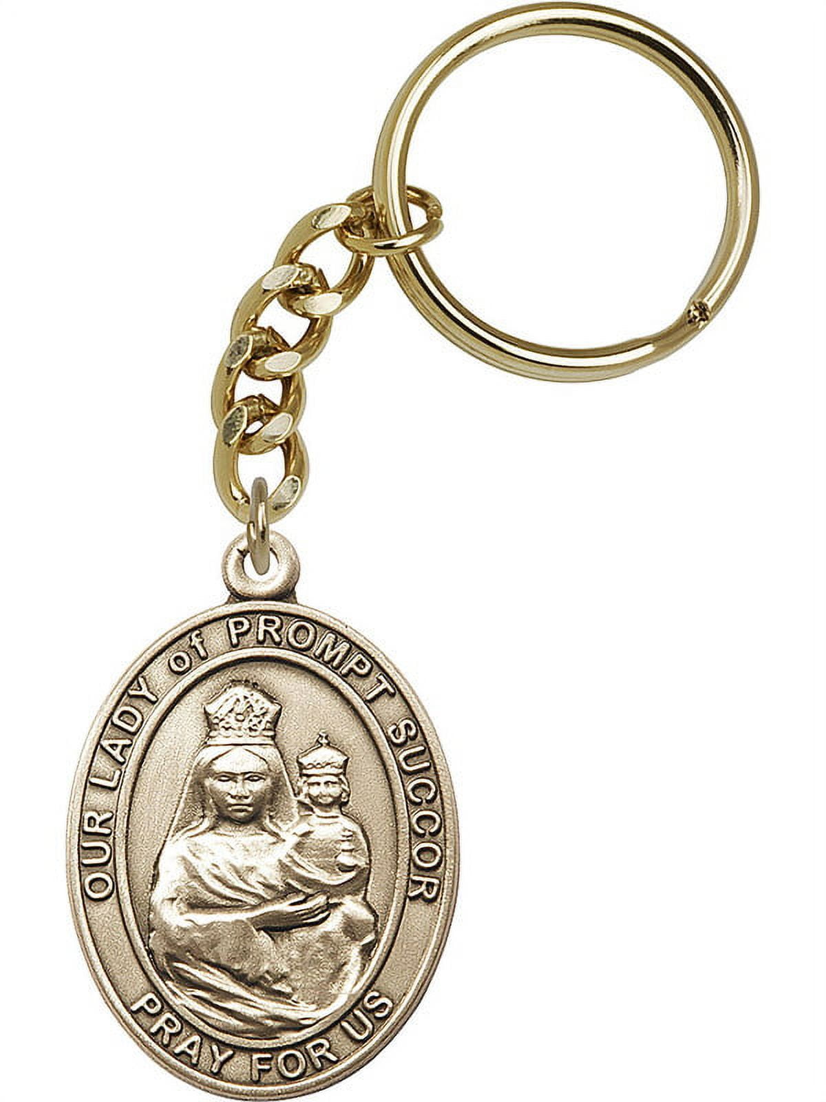 Gold-Plated Oxide Our Lady of Prompt Succor Keychain - Walmart.com
