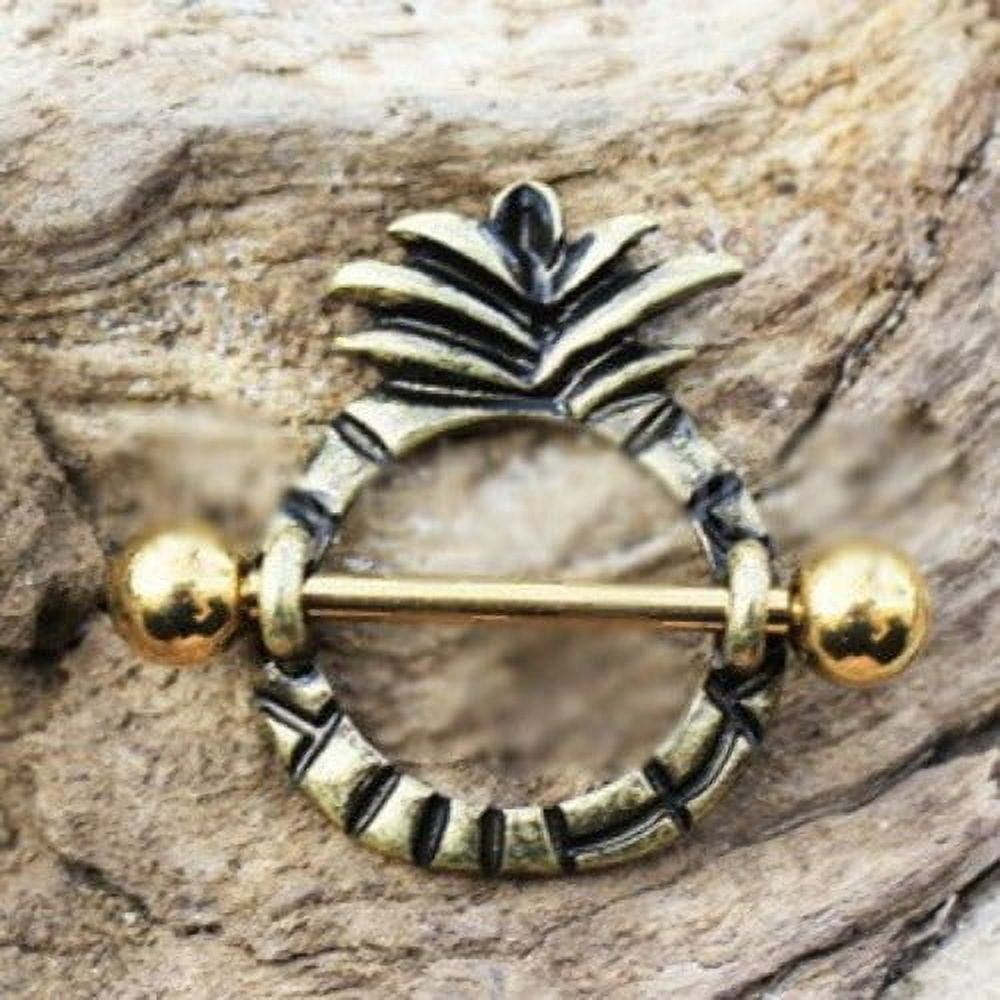 Gold Plated Pineapple Nipple Shield - Walmart.com