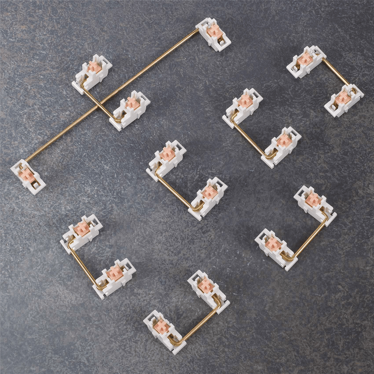 Gold Plated Plate Mounted Stabilizer for Custom Mechanical Keyboard 2U ...