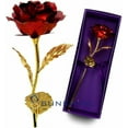 Gold Plated Rose Flower 24K Gold foil For Valentine's Day Gift LOVE ...
