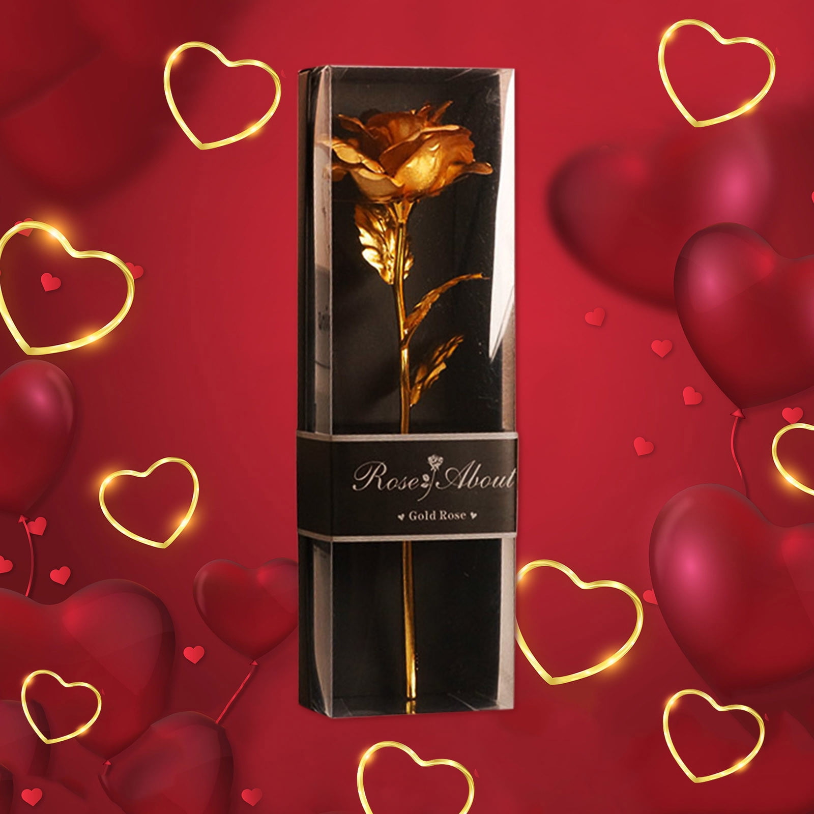 Gold Plated Rose Flower - Romantic Valentine's Day Gift for Her ...