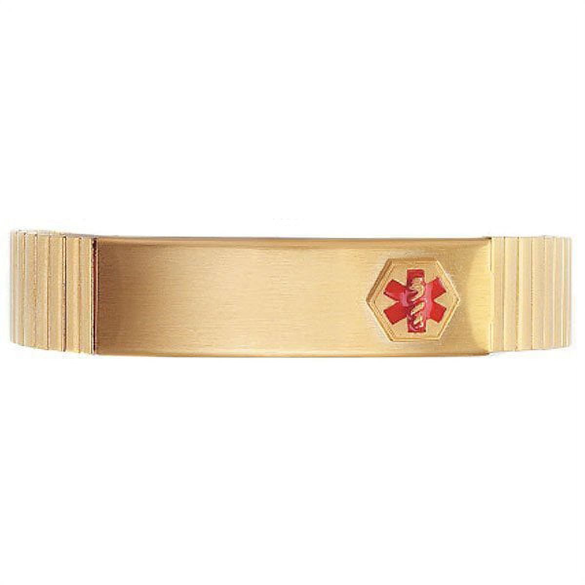 Gold Plated Stainless Steel Mens Expansion Bracelet - Stainless Steel ...