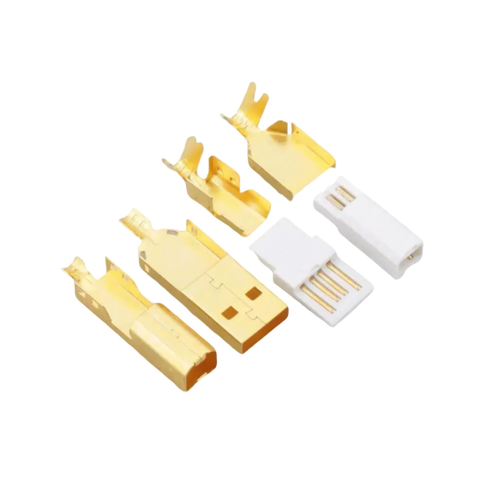 Gold Plated Type A+B USB A USB B USB2.0 Connectors Tail Socket Connectors Port Data Transfer ...