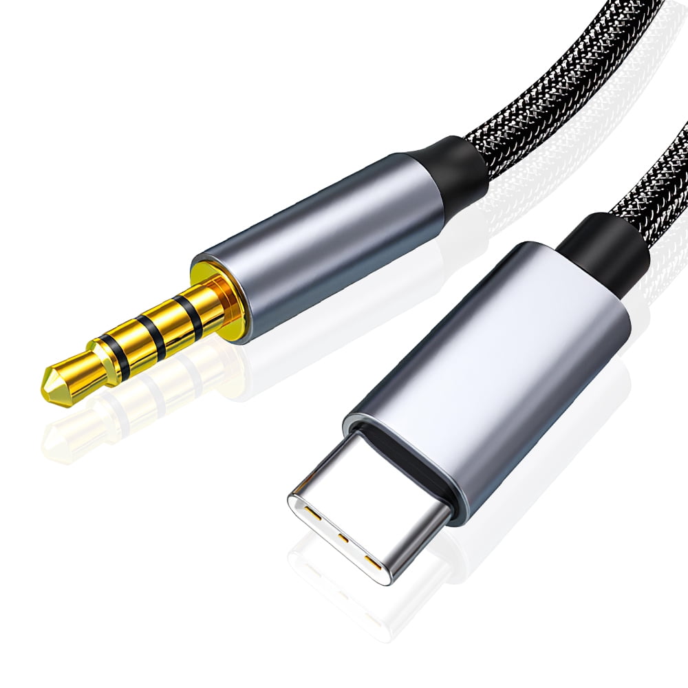 Gold Plated USB Type C To 3.5 mm Jack AUX Audio Cable For iPhone 15 16 ...