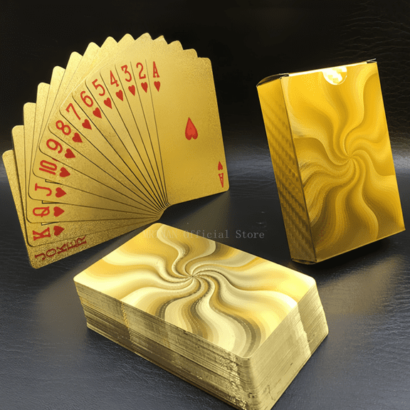 Maserati Luxury 24K Gold Foil Poker Playing Cards Waterproof Plastic ...