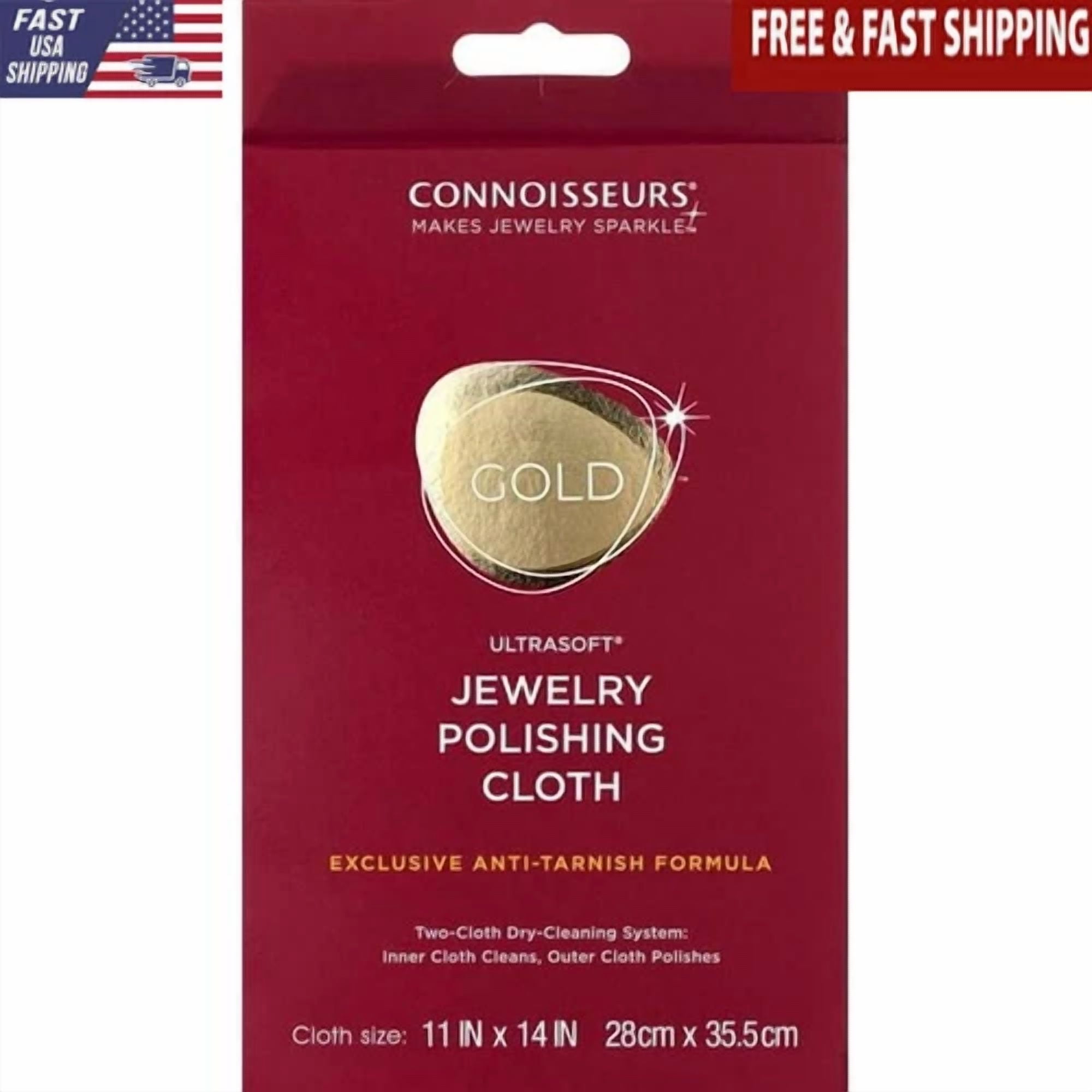 Gold Polishing Cloth Ultrasoft 2-Step Clean Buffing Anti-Tarnish ...