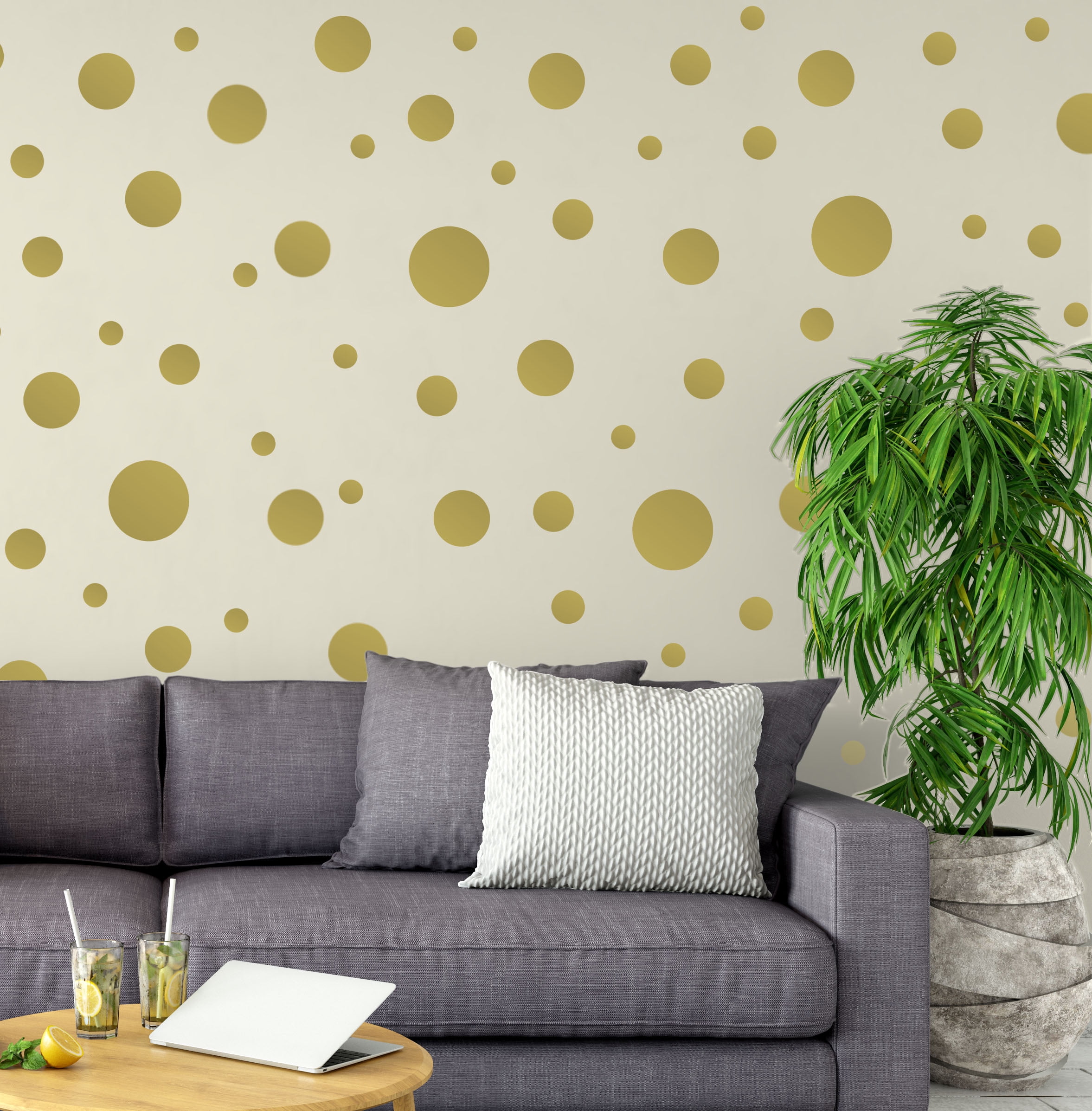 Gold Dots Wall Decal
