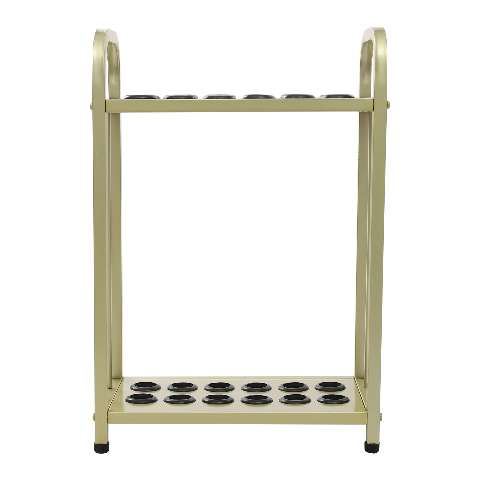 Gold Premium 12-Cue Billiard Rack - Heavy Duty Carbon Steel Stand with ...