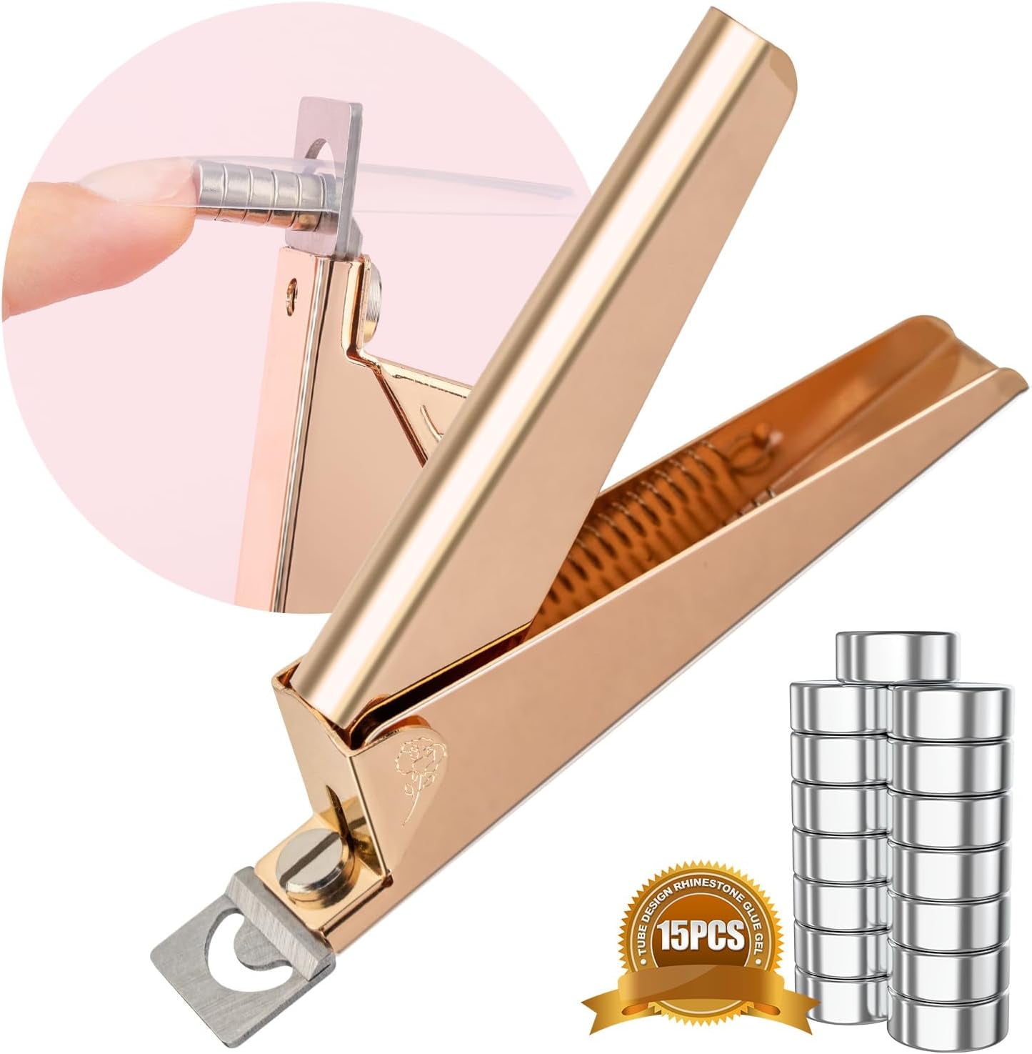 Gold Premium Nail Clippers with Magnets Sizers for Acrylic Nails ...