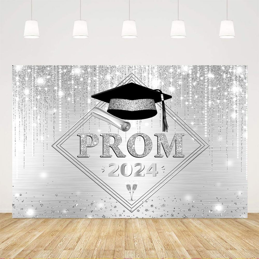 Gold Prom 2024 Backdrop 7x5ft Glitter Prom Decorations for 2024 ...