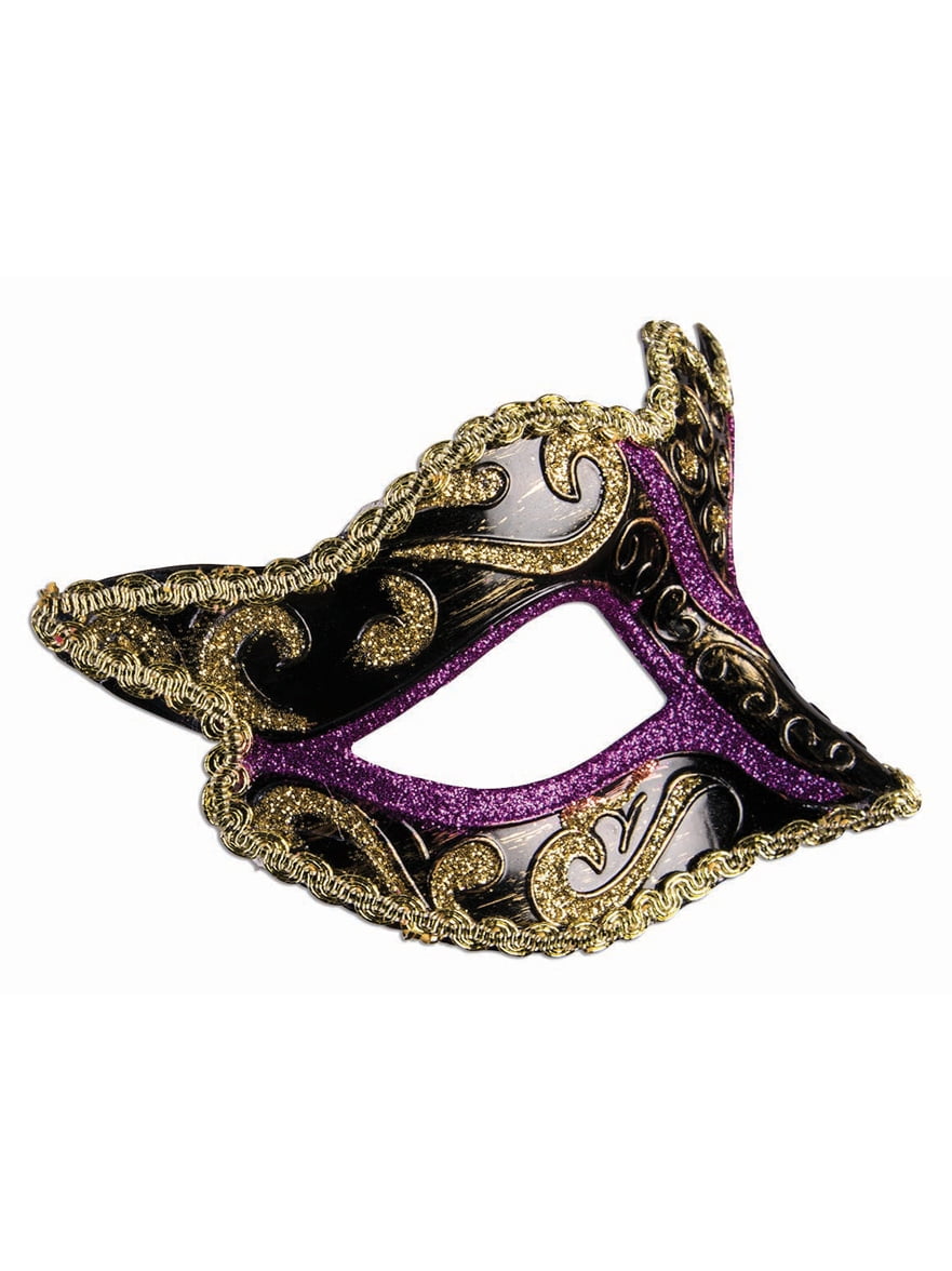 Gold & Purple Eye Mask with Ribbon Tie - Walmart.com