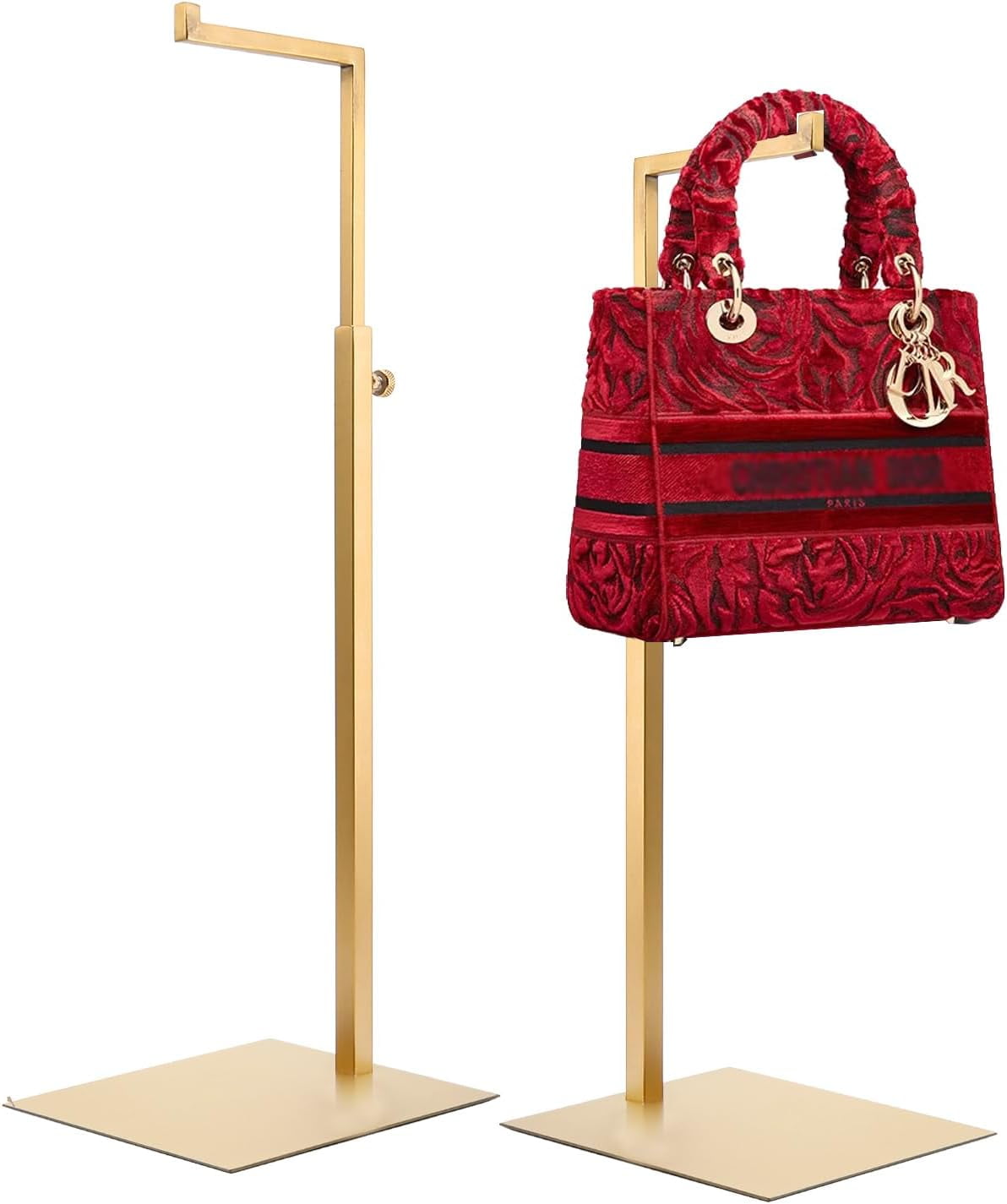 Gold Purse Display Stand, 2 Pack Handbag Display Stands Stainless Steel ...