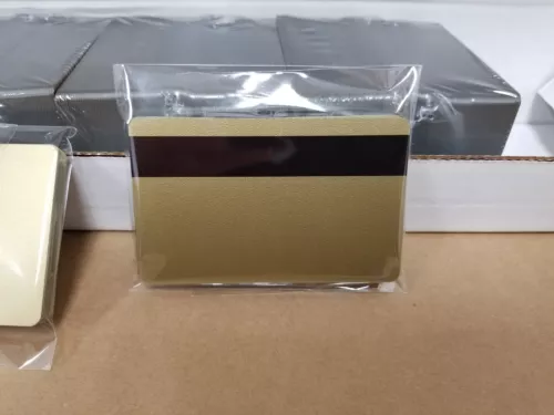 Gold Pvc Cards W/ Hico 3 Track Magnetic Stripe - Cr80.30 Mil - Pack Of ...