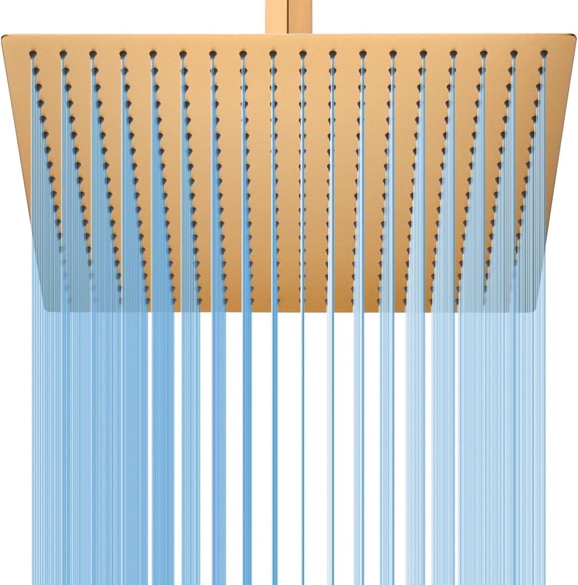 Gold Rain Shower Head, Oversized 16 "square ceiling mounted shower head ...