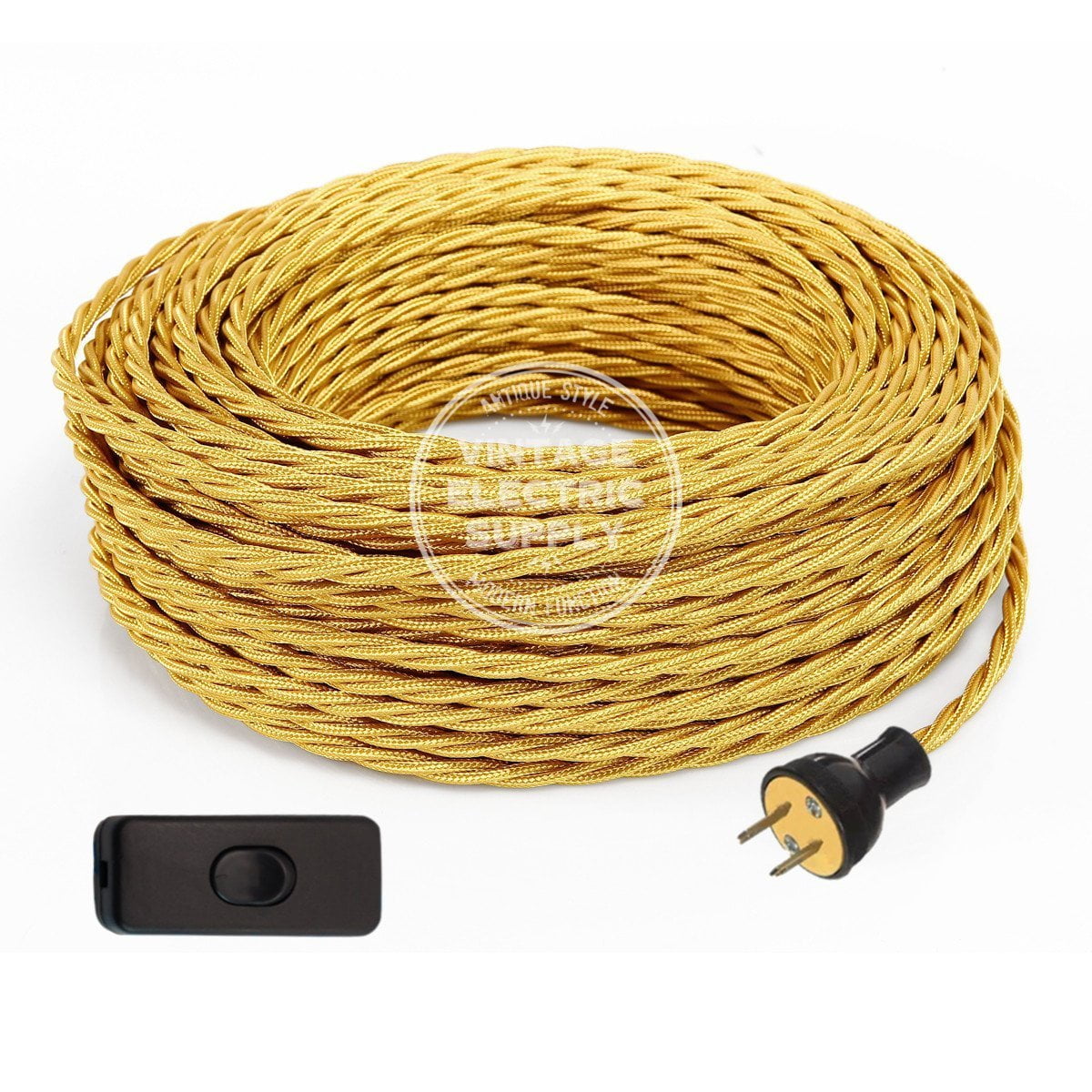 Gold Rayon Twisted Re-Wire Kit with Switch - Walmart.com