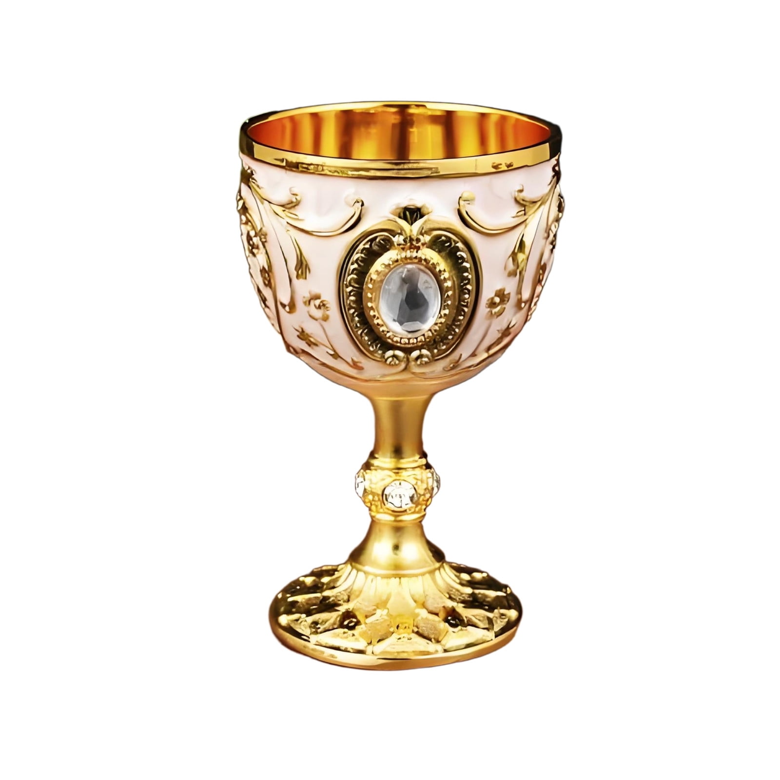 Gold Red Chalice Goblet Delicate Retro Wine Cup Medieval Goblet Alloy ...