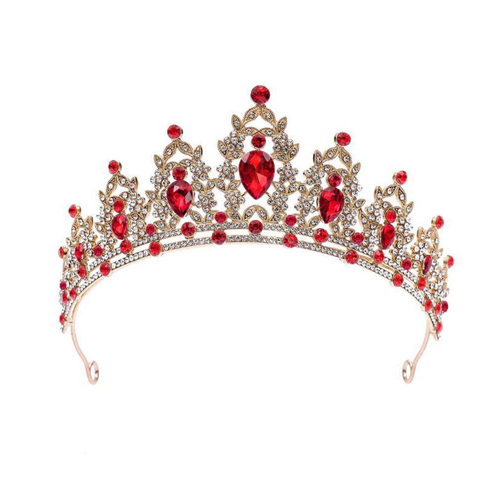Gold + Red Diamond Hot-Selling Bride Big Crown Wedding Dress ...