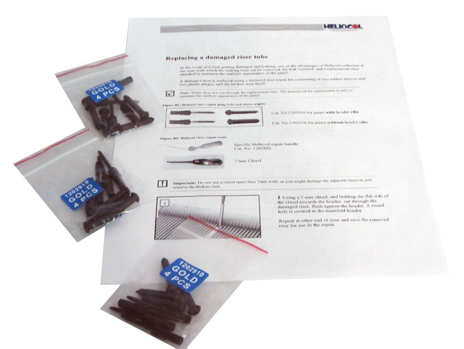 Gold Repair Plug for Heliocol Swimming Pool Solar Panels - 12 Pack - HC ...