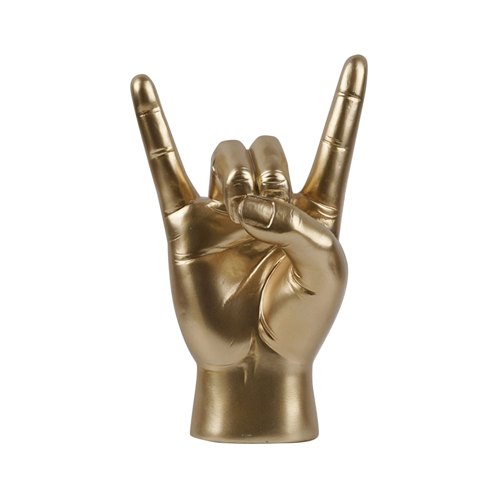 Gold Resin Rock On Hand Gesture Statue Rock Culture Music Lovers ...