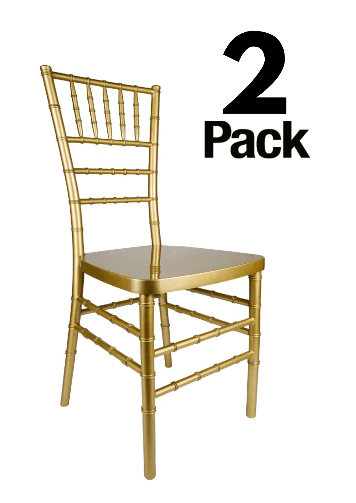 Gold Resin Steel Skeleton Chiavari Chair, 2 Chair Bundle by Chivari ...