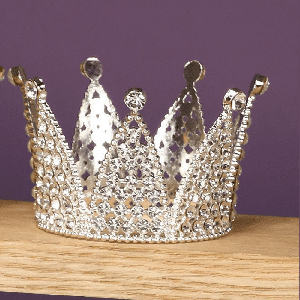 Gold Rhinestone Crown Tiara Elegant All Occasion Women Girls Wedding ...