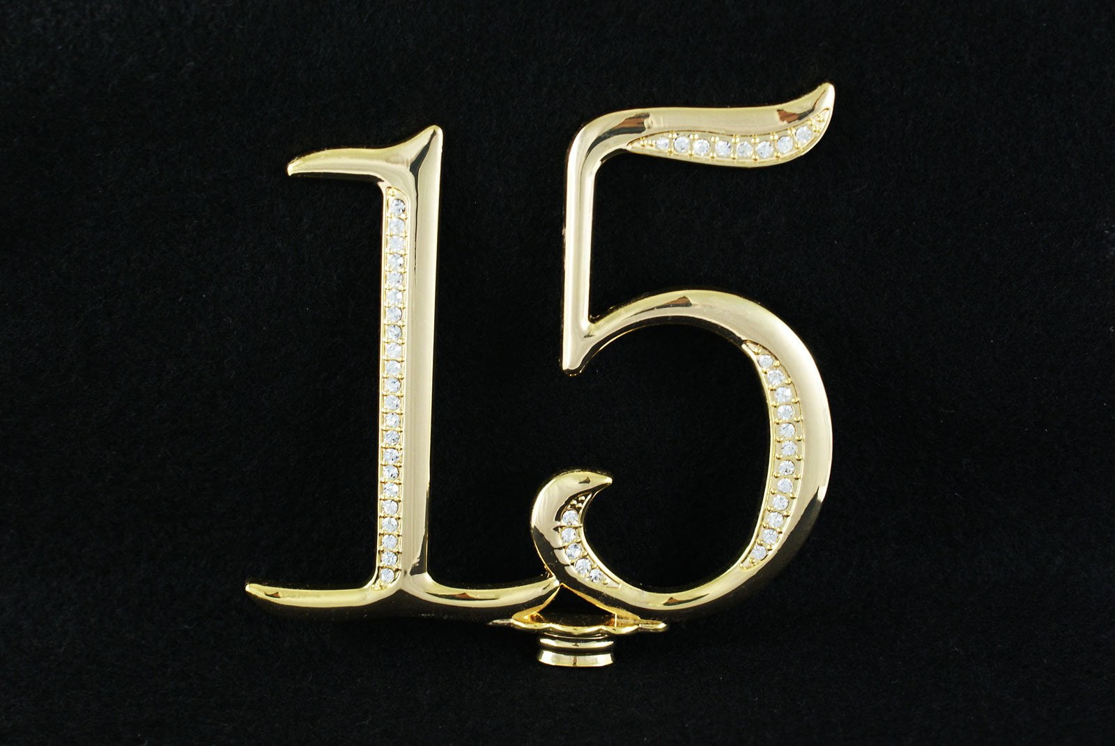 Gold Rhinestone Monogram Wedding Cake Topper Top Letter Number"15 ...