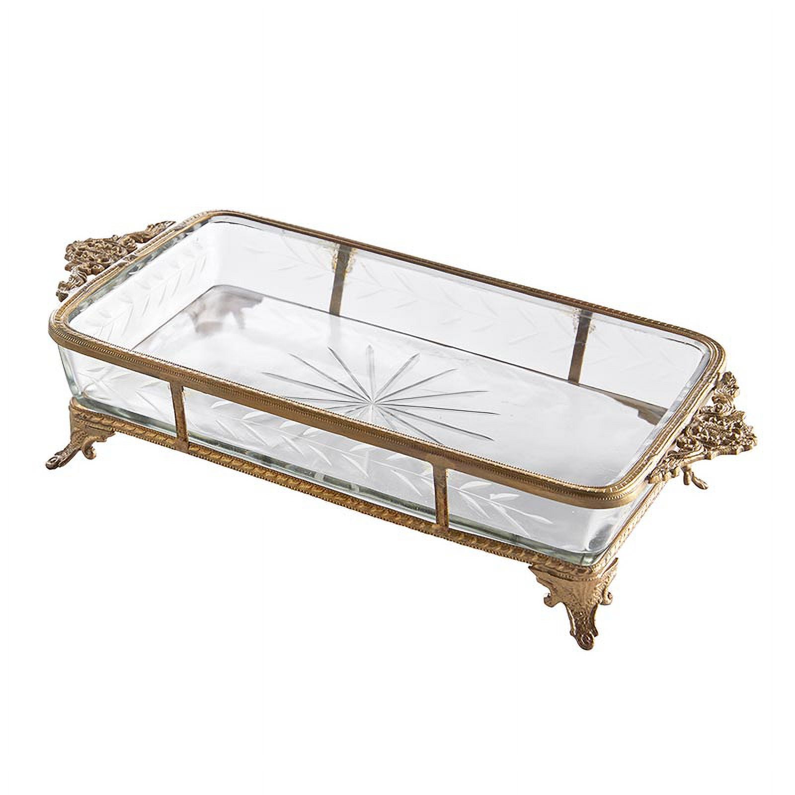 Gold Rim Rect Tray - Walmart.com