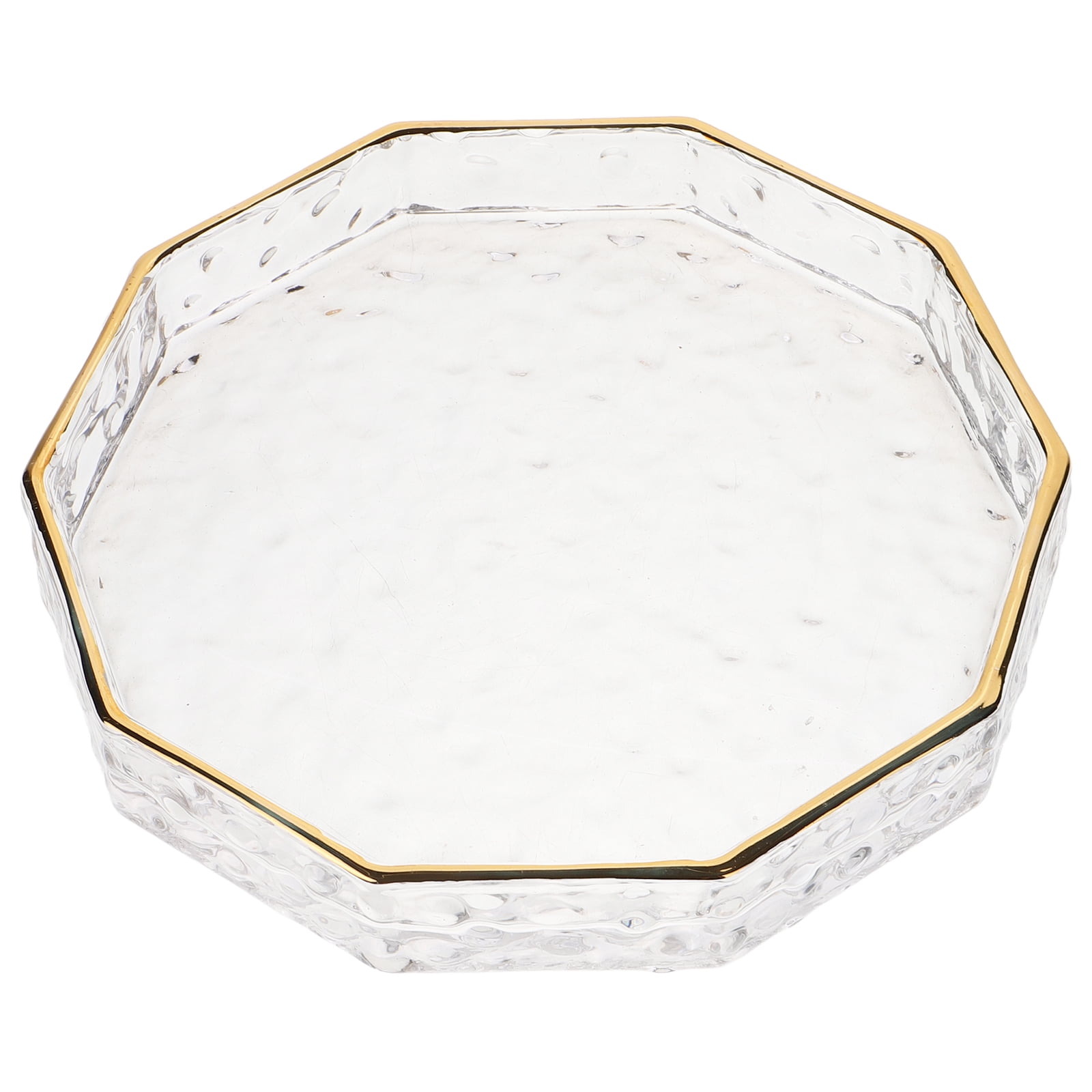 ADDHAT Nordic Style Transparent Glass Fruit and Snack Plate for Home ...