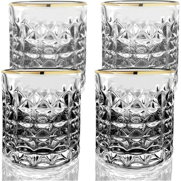 Gold Rimmed Old Fashioned Glasses Collection for Stylish Drinking