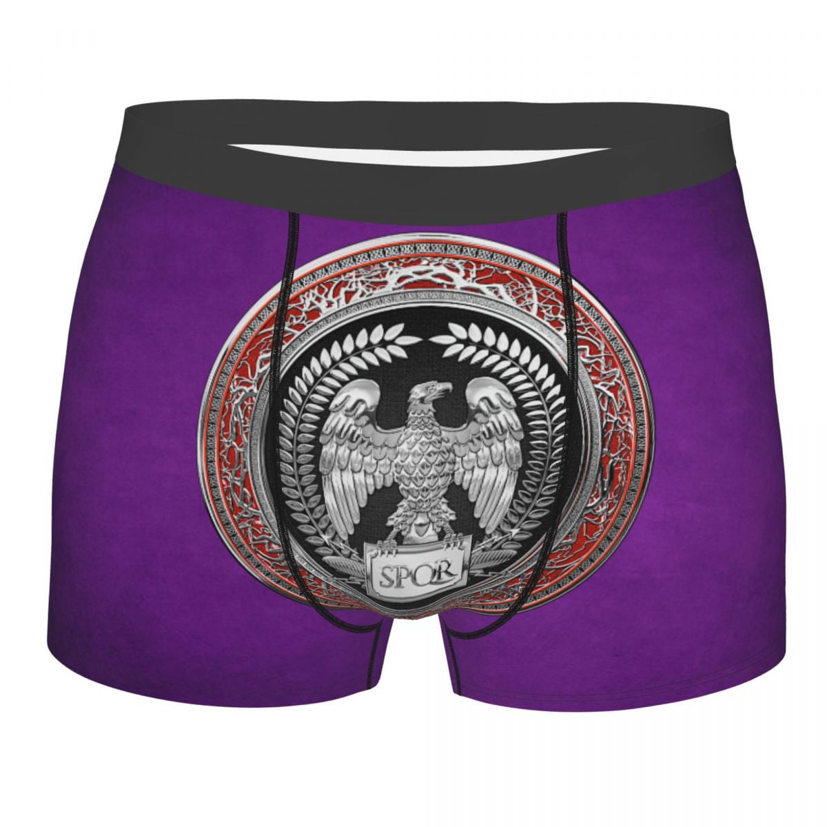 Gold Roman Imperial Eagle SPQR Logo Underwear Men Stretch Boxer Briefs ...