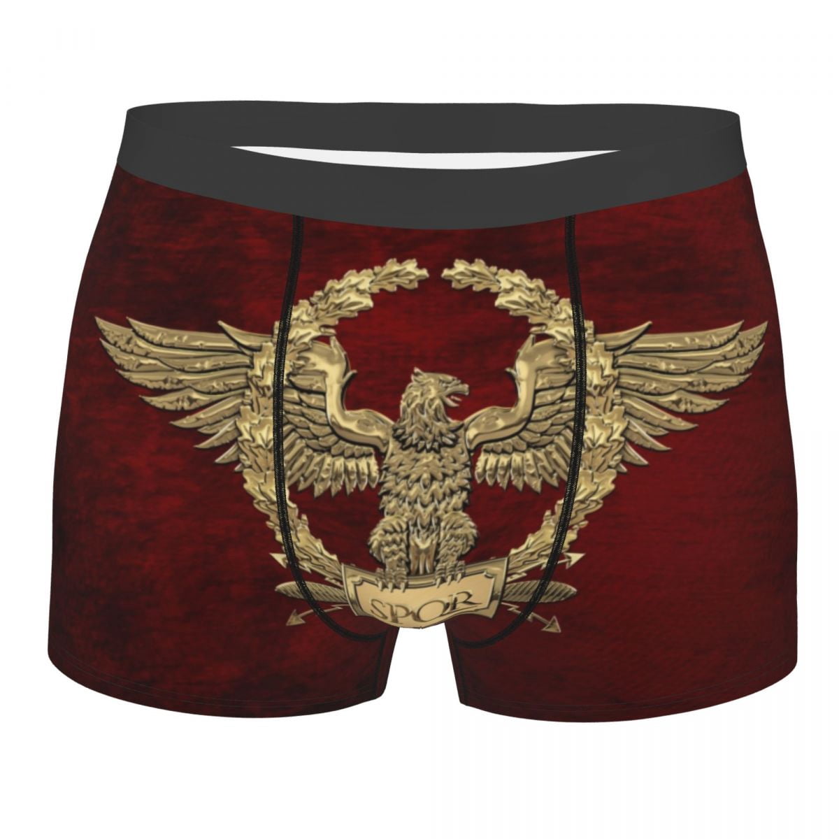 Gold Roman Imperial Eagle SPQR Logo Underwear Men Stretch Boxer Briefs ...