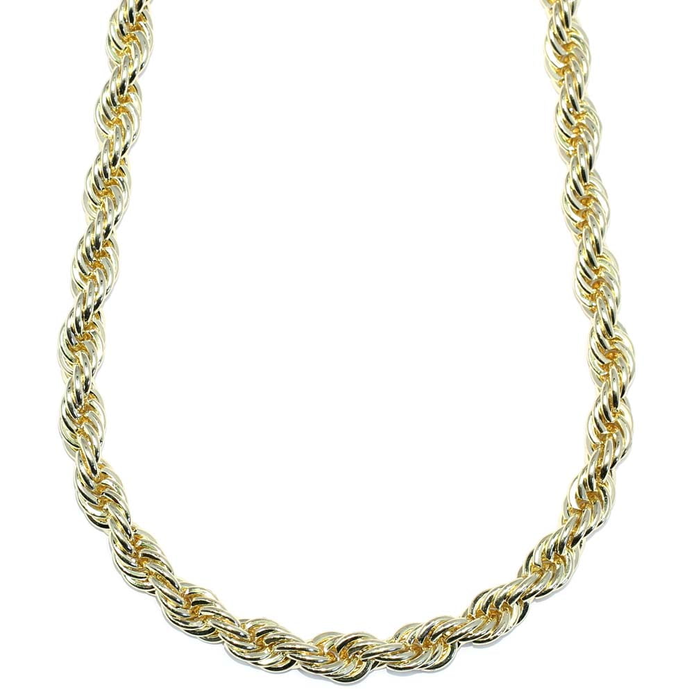 Gold Rope Chain, Dookie Chain FILLED 8mm X 24 Inches - Walmart.com