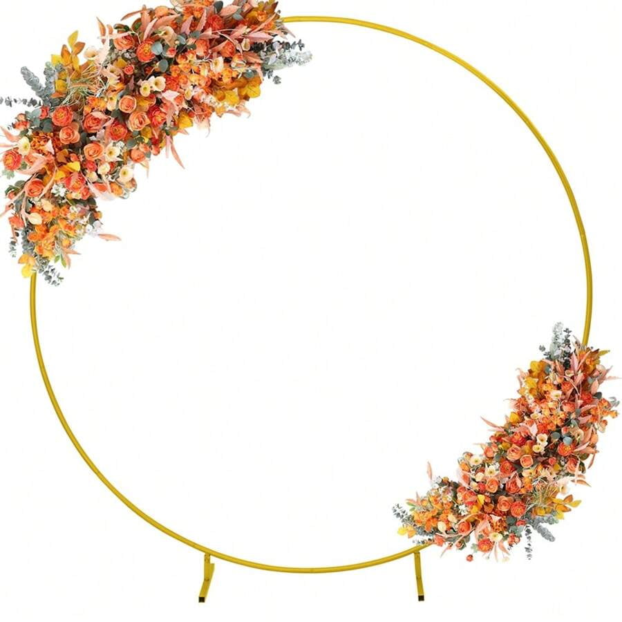 Gold Round Backdrop Stand Metal Circle Balloon Arch Frame Wedding Arch ...