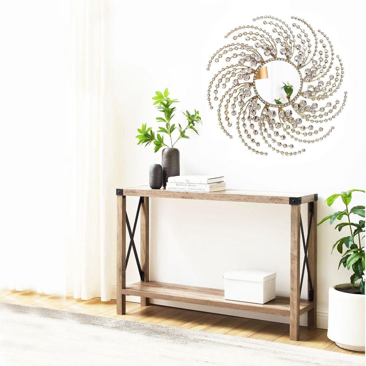 Gold Round Wall Mirror Decorative 27''inch - Walmart.com